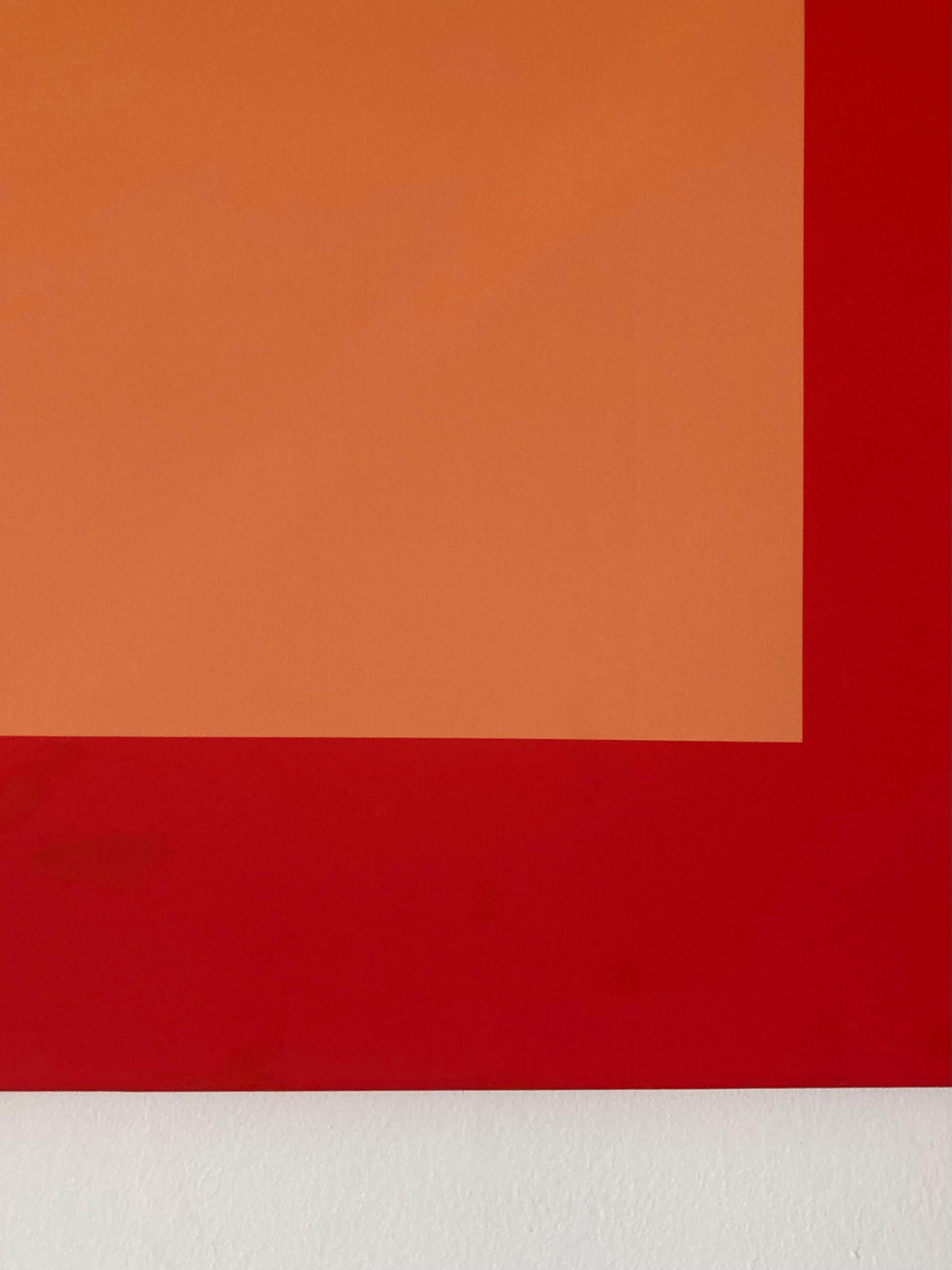 Josef Albers Inspired Painting "Happy" by Todd Hase, Orange For Sale at ...