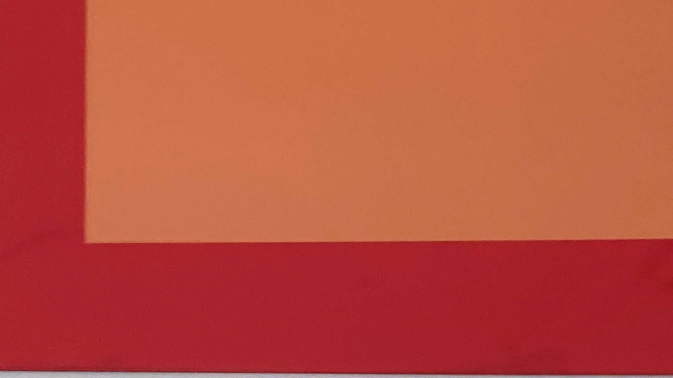Josef Albers Inspired Painting "Happy" by Todd Hase, Orange For Sale at ...