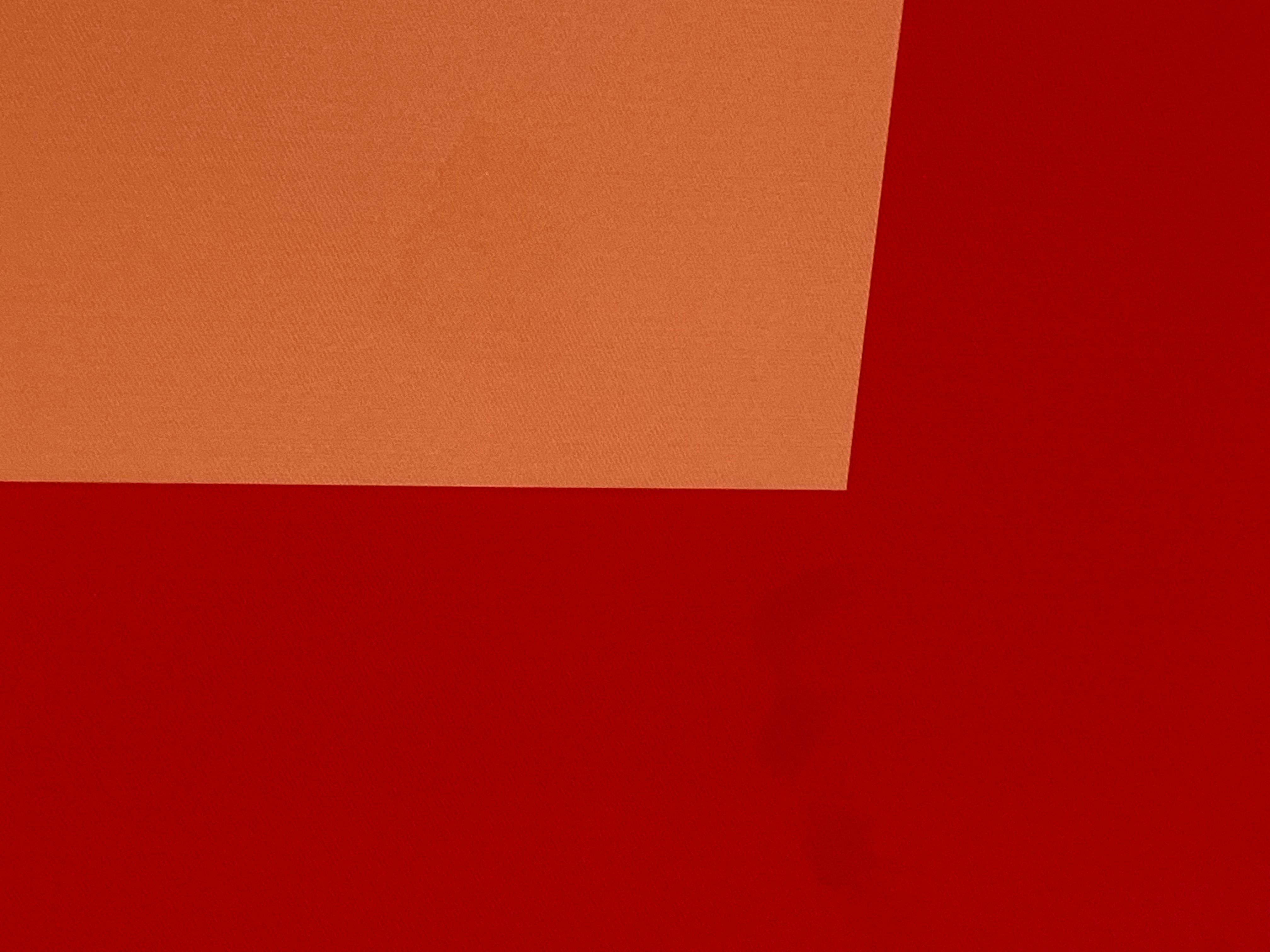 Josef Albers Inspired Painting "Happy" by Todd Hase, Orange For Sale at ...