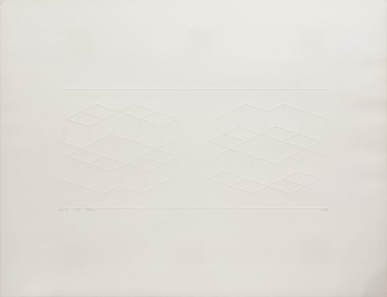 Josef Albers - Embossed Linear Constructions (ELC) 1-C, 1969 For Sale ...