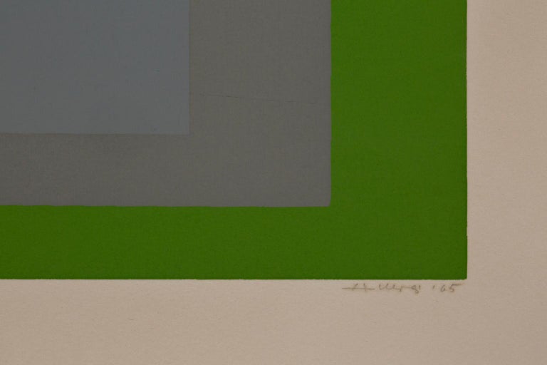 Josef Albers - "Pending", Original Abstract Screenprint, Titled, Signed ...