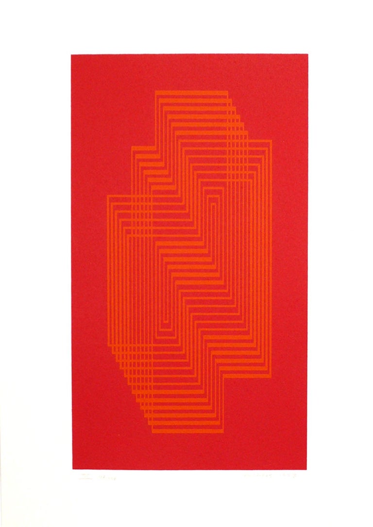 Josef Albers Signed Abstract Screenprint "Ascension" For Sale at 1stDibs