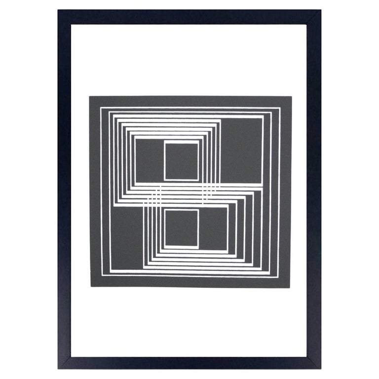 Josef Albers Signed Abstract Screenprint "Seclusion" For Sale at 1stDibs