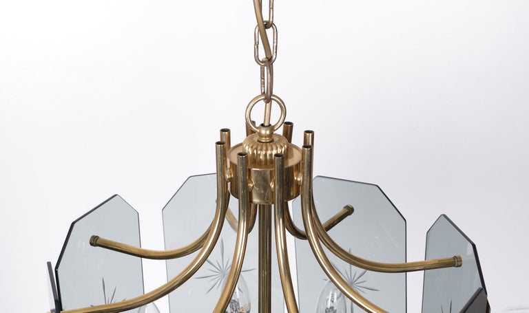Josef Brumberg Kristal Glass Chandelier 1970s Germany For Sale at 1stDibs