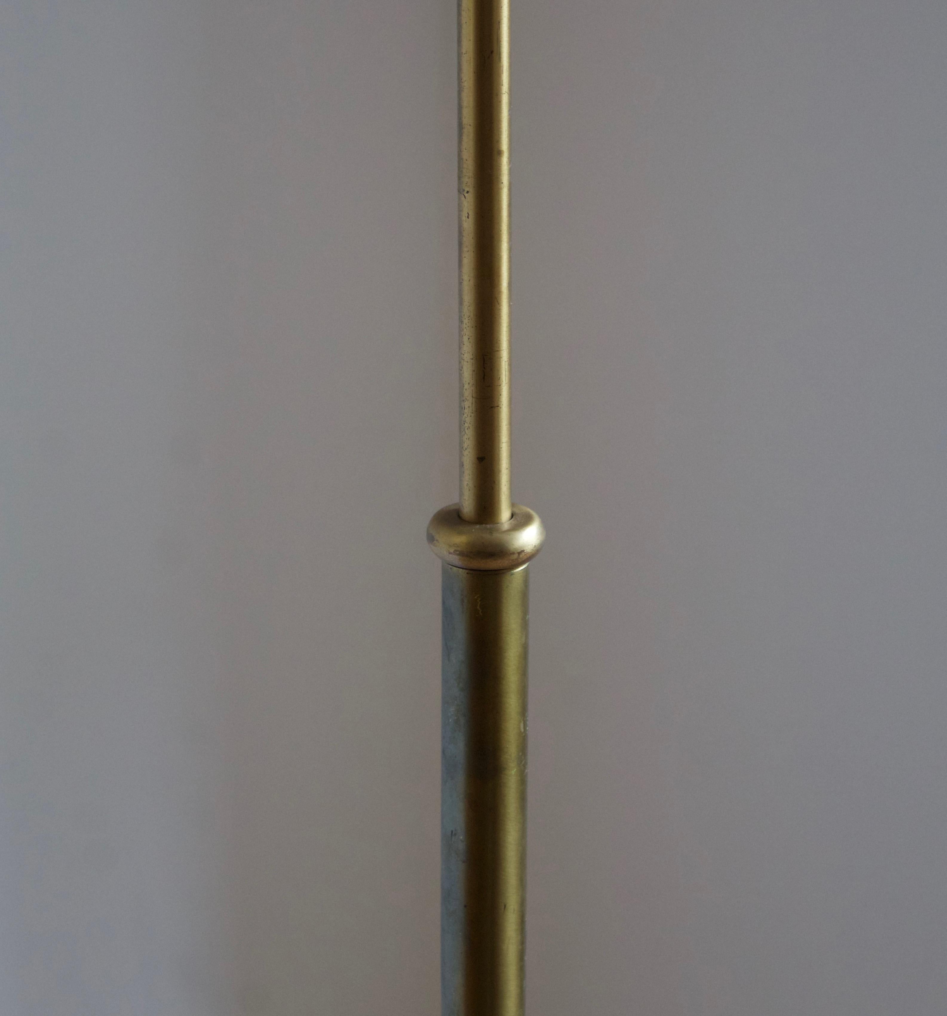 Josef Frank, Adjustable Floor Lamp, Brass, Fabric, Svenskt Tenn, 1950s ...