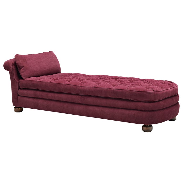 Josef Frank Chaise Longue '775' Reupholstered in Burgundy Fabric For ...