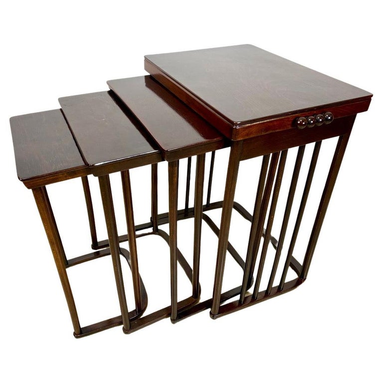 Josef Hoffmann Bentwood Nesting Table Mod. 986 by J and J Kohn, Austria ...