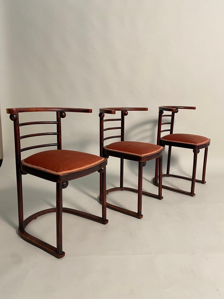 Josef Hoffmann, Fledermaus Chairs for J.J. Kohn, Austria, 1905 For Sale ...