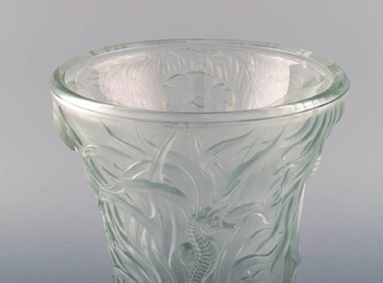 Josef Inwald, Large Art Deco Vase in Art Glass Decorated with ...