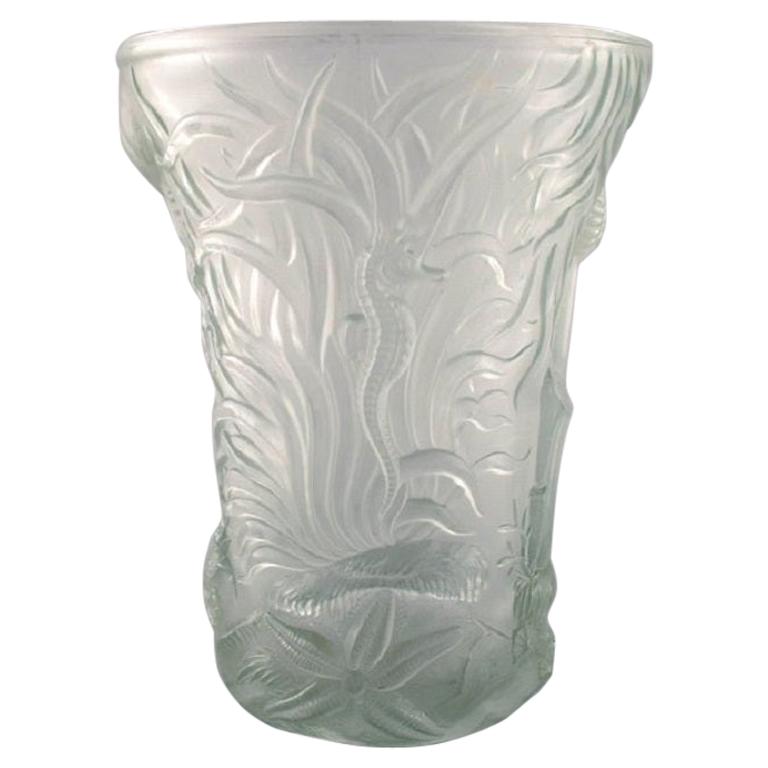 Josef Inwald, Large Art Deco Vase in Art Glass Decorated with ...