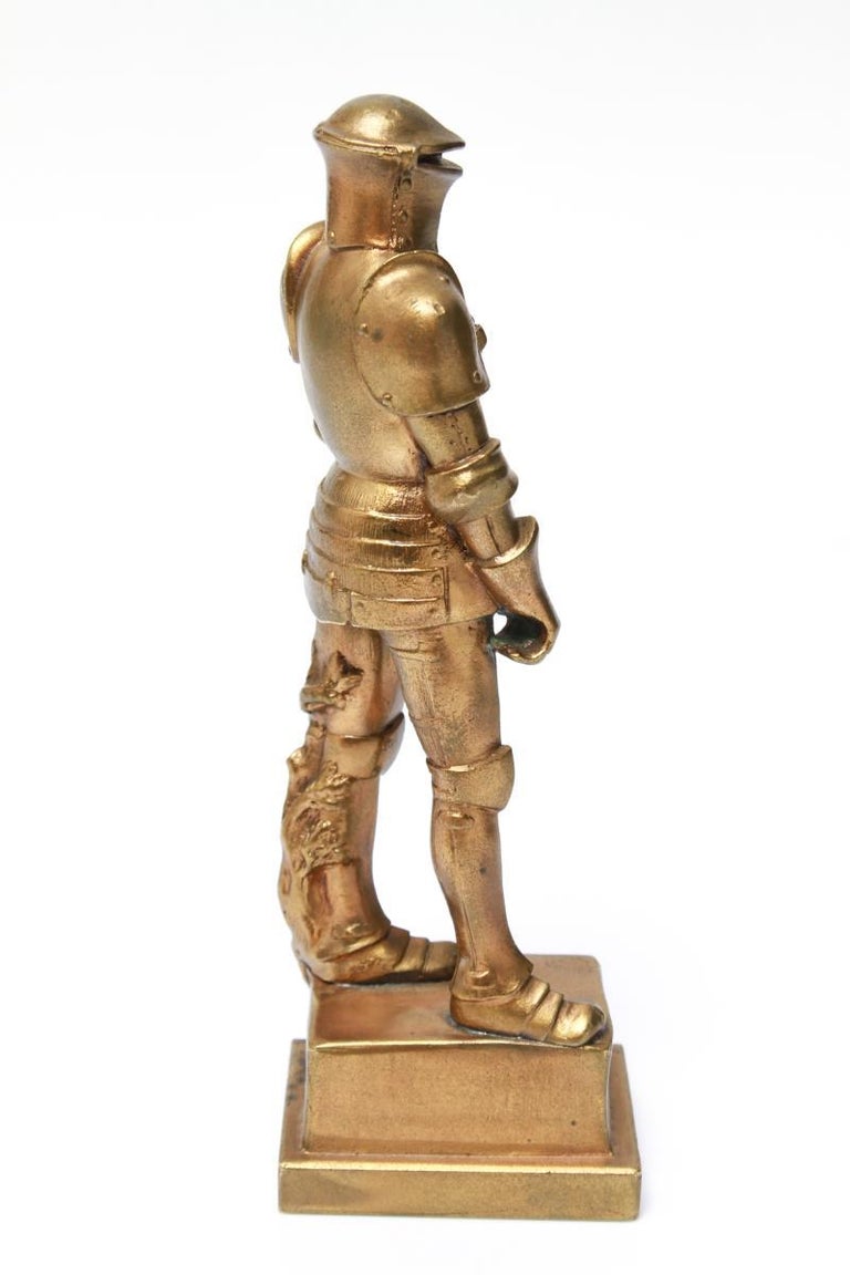 Josef Muellner WWI Militaria Cast Iron Figure of a Knight in Armor at ...