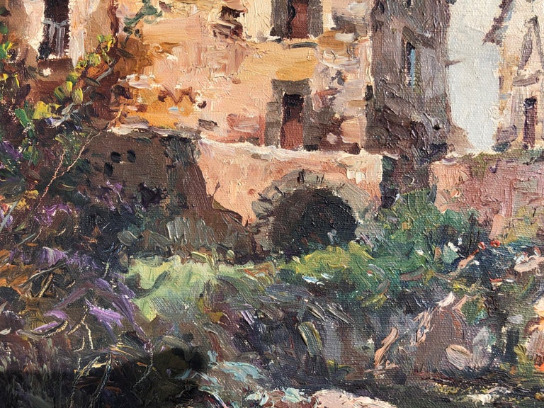 Josep Colomer - Spanish rural town landscape oil on canvas painting at ...