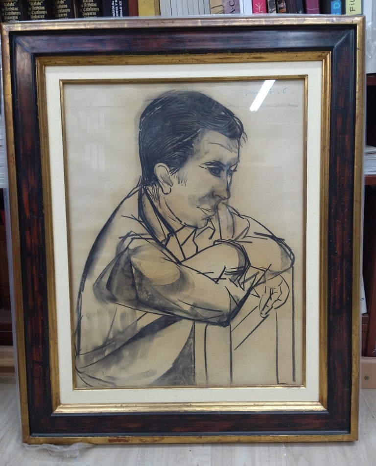 Josep Guinovart Bertrán - drawing on cardboard Mixed technique ...