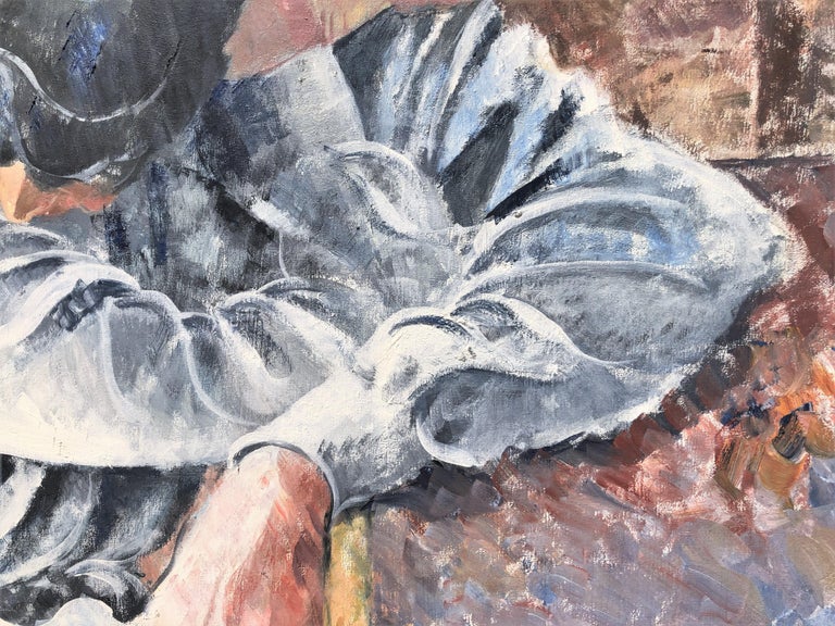 Josep Maria Draper - Melancholy female figure oil on canvas painting ...