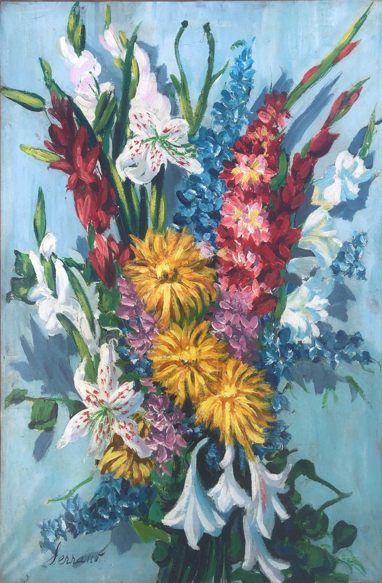 Josep Miquel Serrano - Flowers still-life oil on canvas painting For ...
