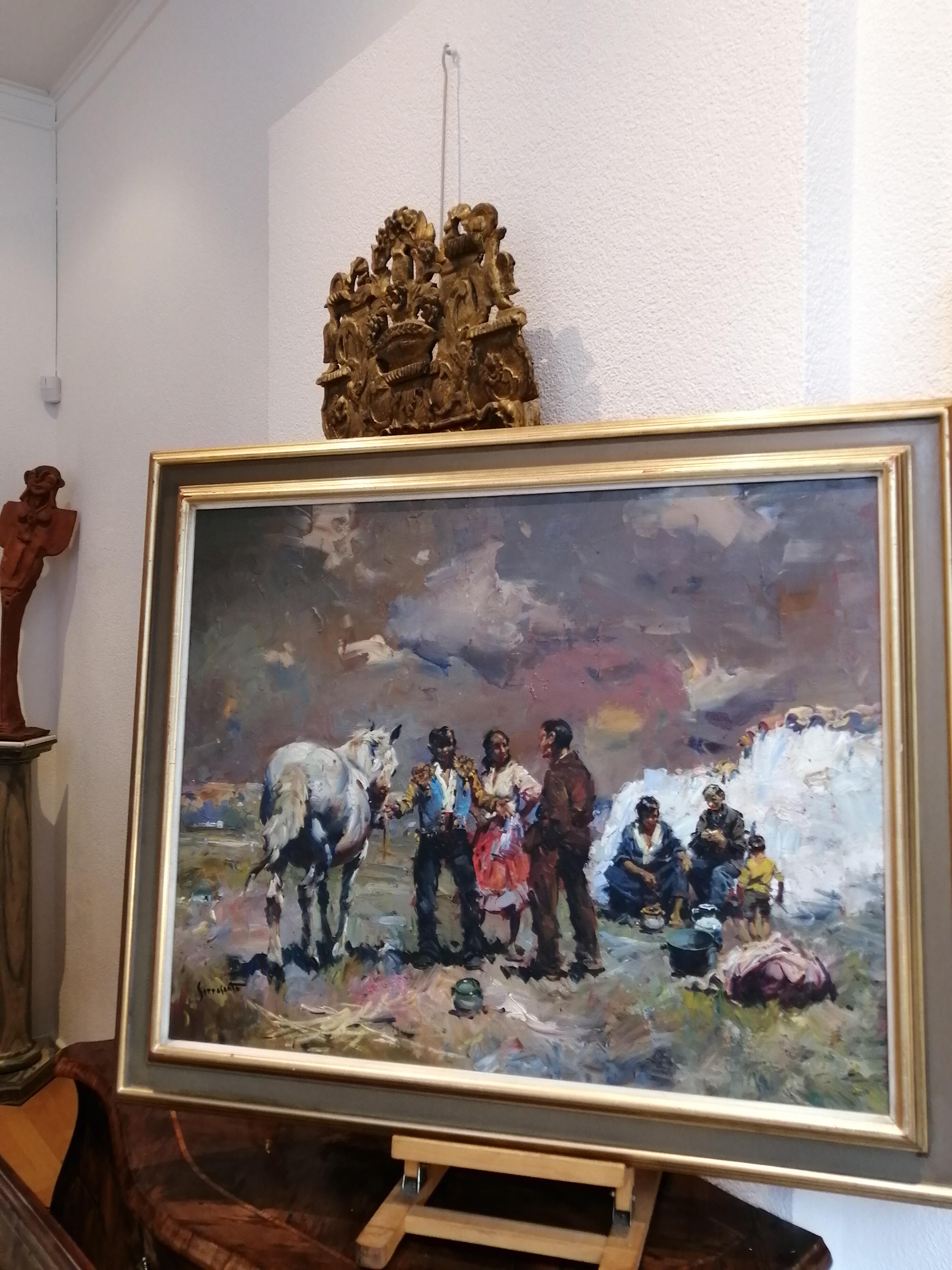 Josep Serra Santa Serranta - Gypsies in festive outfits For Sale at 1stDibs