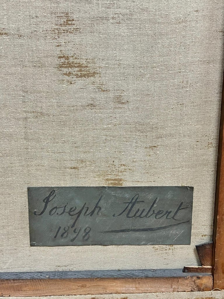 Joseph Aubert - 19th Century French Portrait of a Nun Large Oil Painting 1898 For Sale at 1stDibs