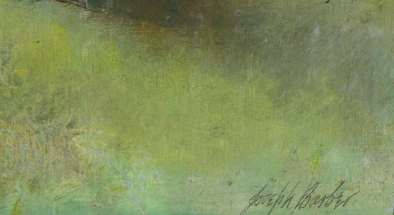 Joseph Barber - Spring Forest, Gouache Landscape Painting at 1stDibs