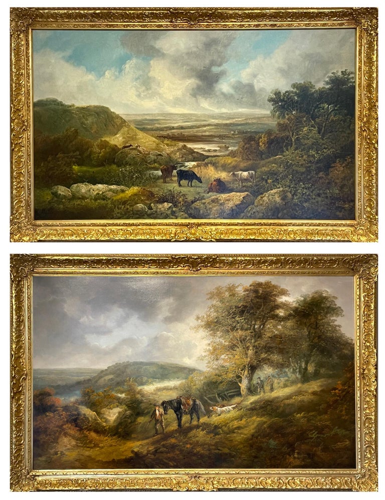 Joseph Barker - Oil Paintings, Landscapes, pair by Joseph Barker of ...