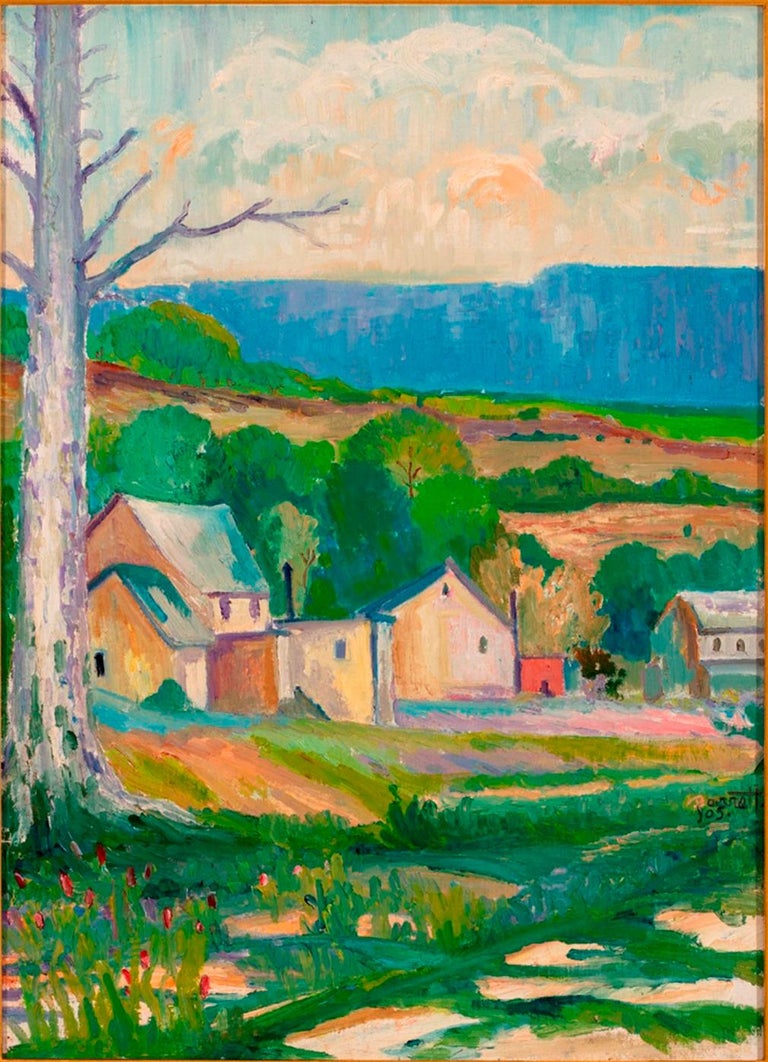 Joseph Barrett - "Old Buildings, Bucks County" at 1stDibs