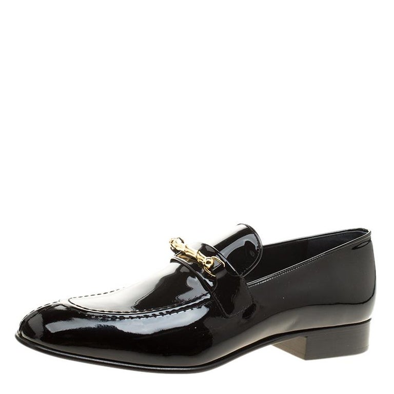 Joseph Black Patent Leather Loafers Size 39 For Sale at 1stDibs
