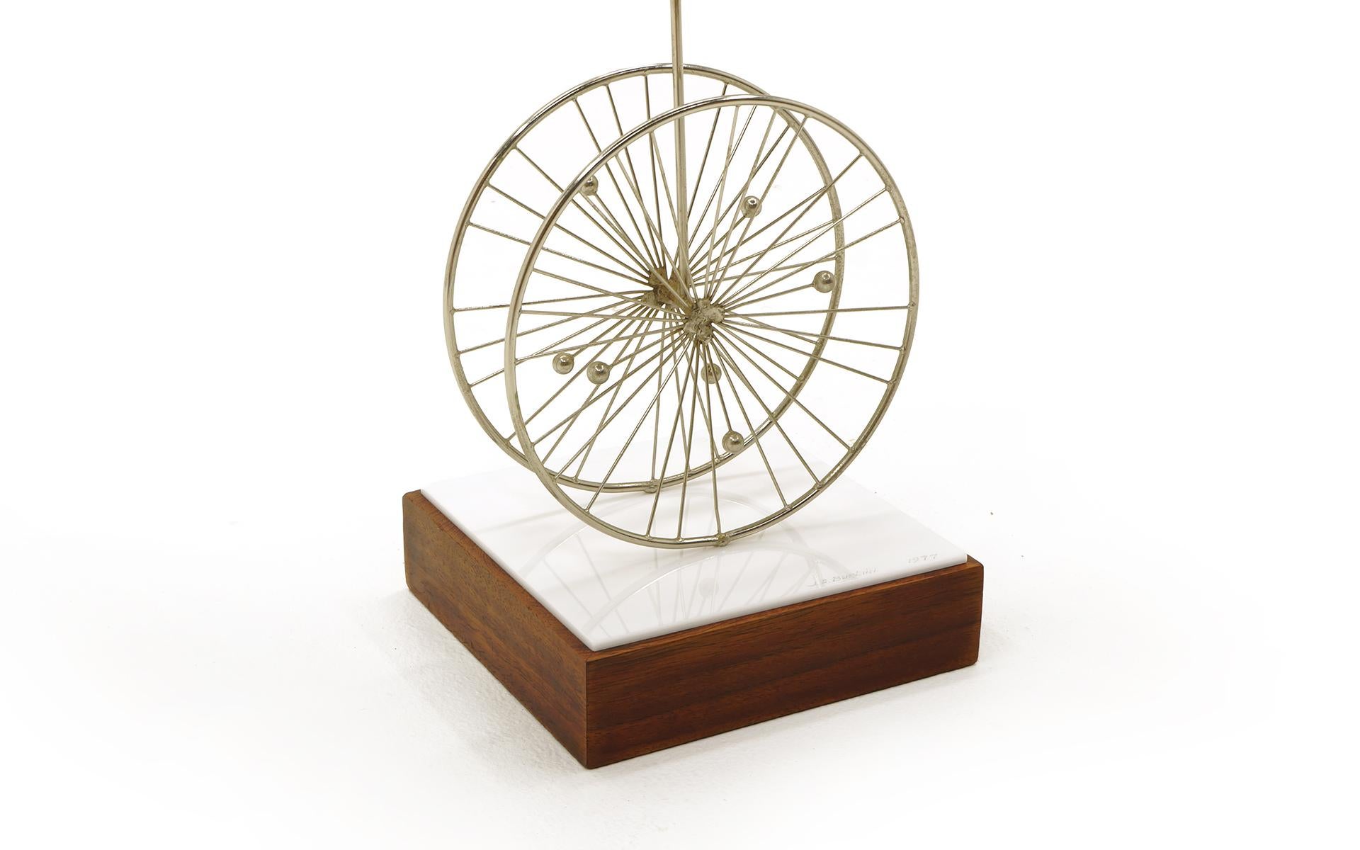 Joseph Burlini Kinetic Table Top Sculpture, circa 1970s at 1stDibs