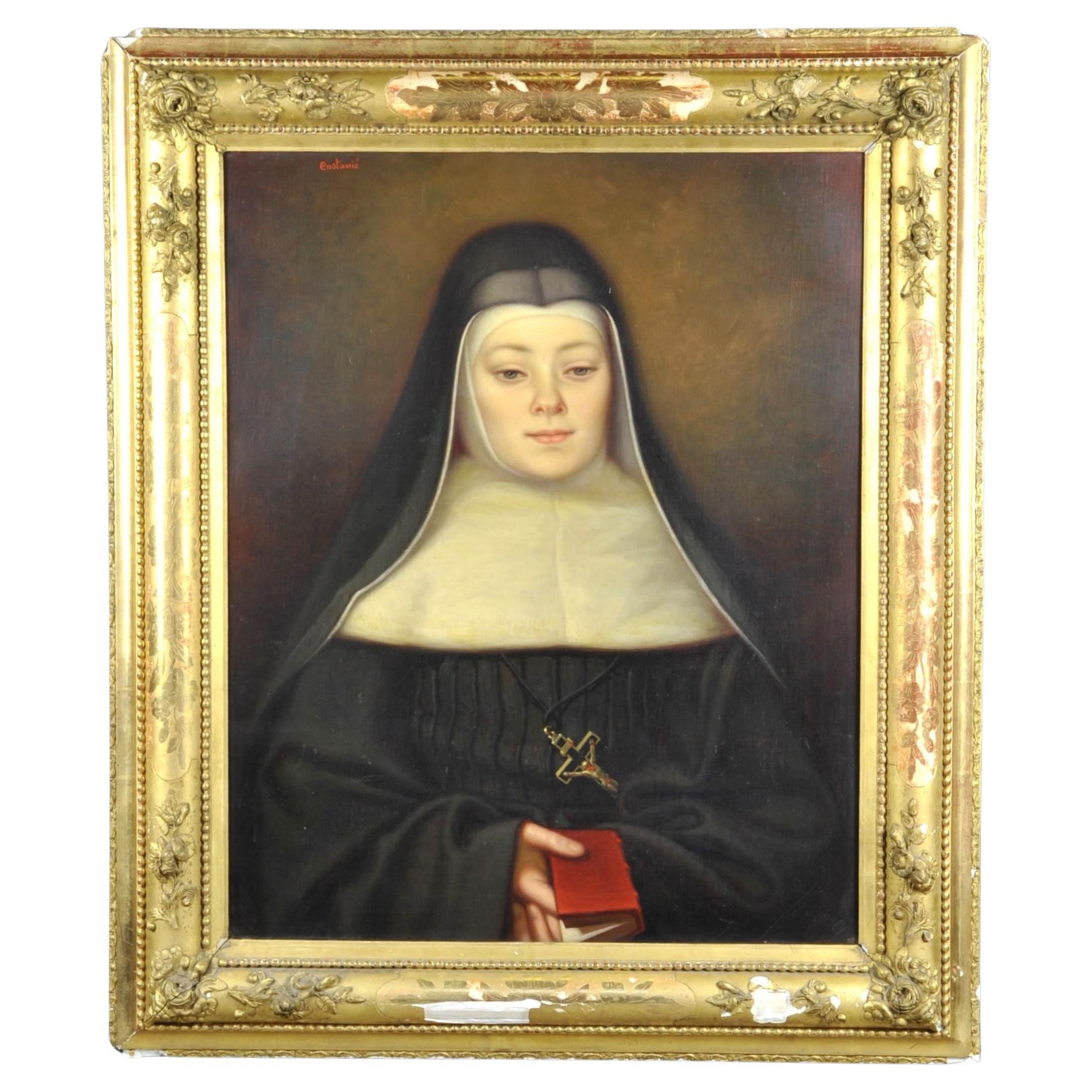 Pair of Italian Rococo Pastels on Silk Portraits by Joseph De Saint ...