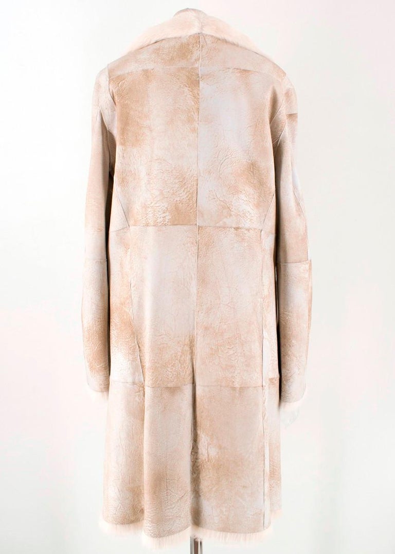 Joseph Cream Rabbit Fur Coat US 4 at 1stDibs