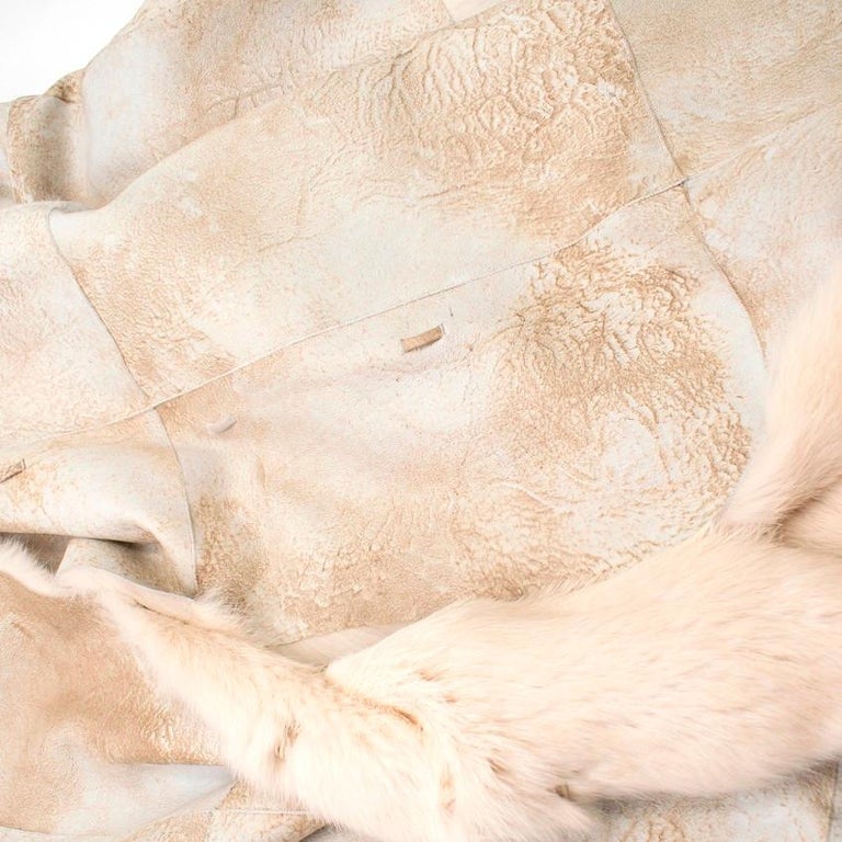 Joseph Cream Rabbit Fur Coat US 4 at 1stDibs