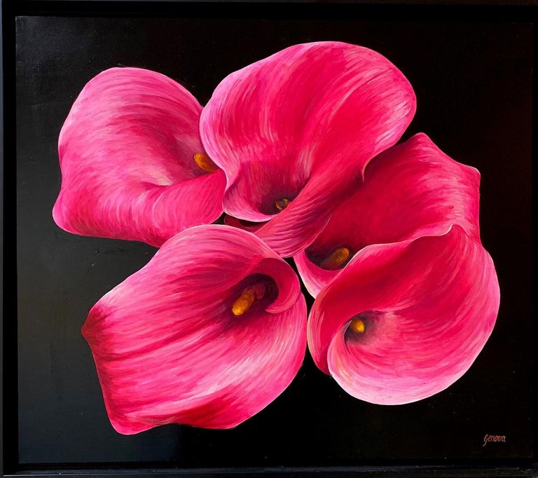 Joseph Genova - Calla Lilies, original 24x28 realist contemporary ...