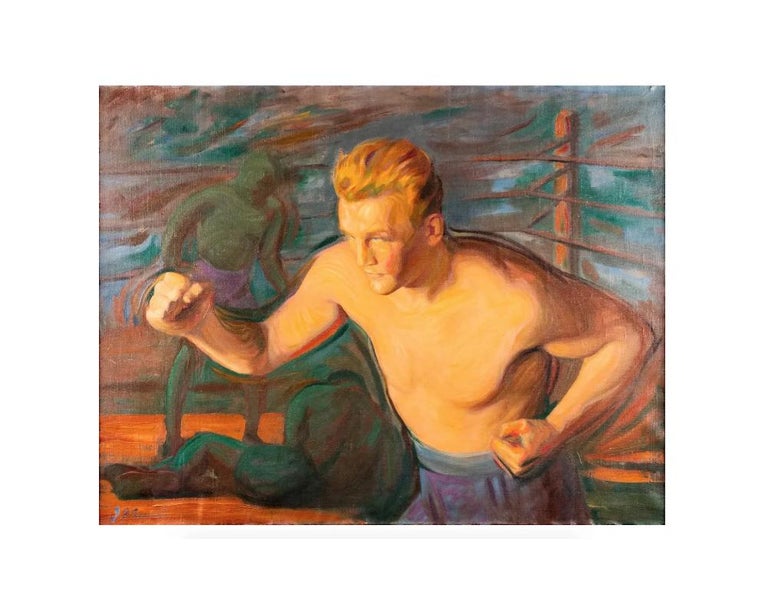 Joseph Goss Cowell American 1886 - 1968, the Boxer Oil on Canvas ...