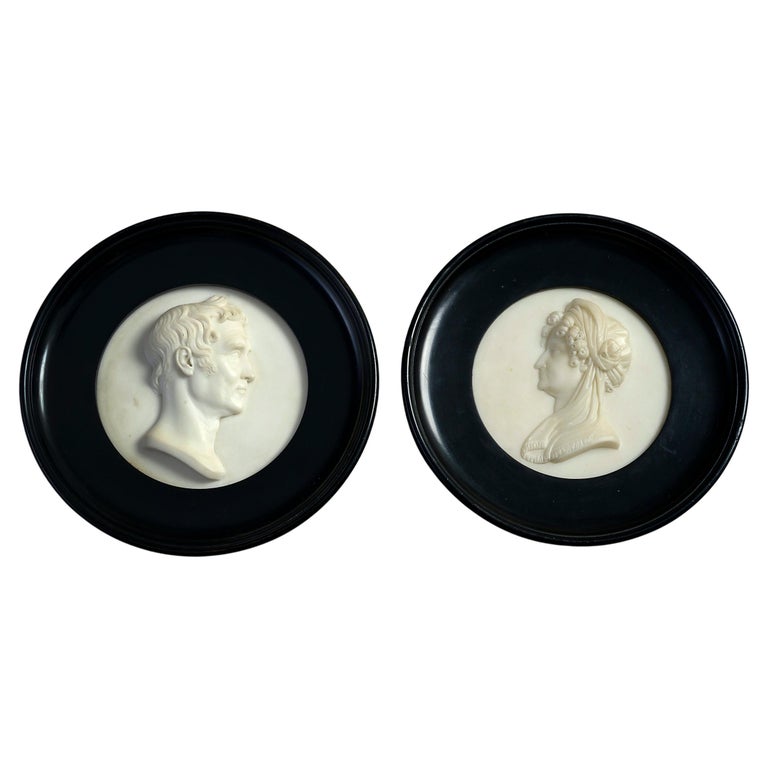 Joseph Gott Portrait Roundel Reliefs For Sale at 1stDibs