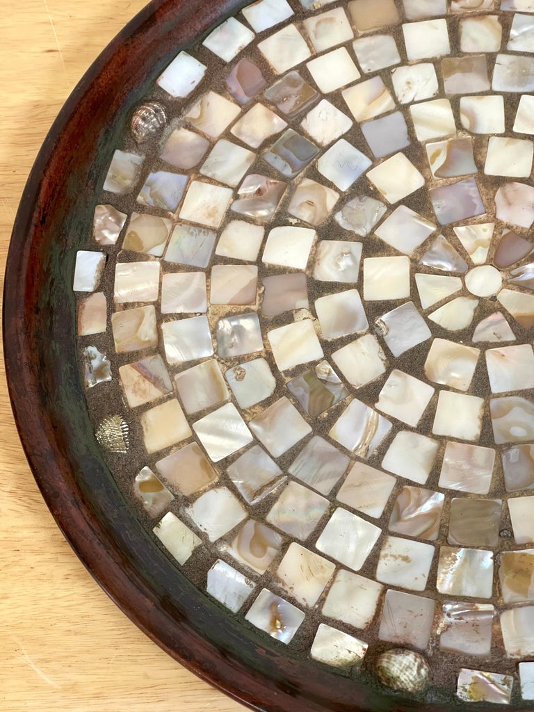 Joseph Heinrichs Native American Style Copper, Abalone and Shell Inlaid ...