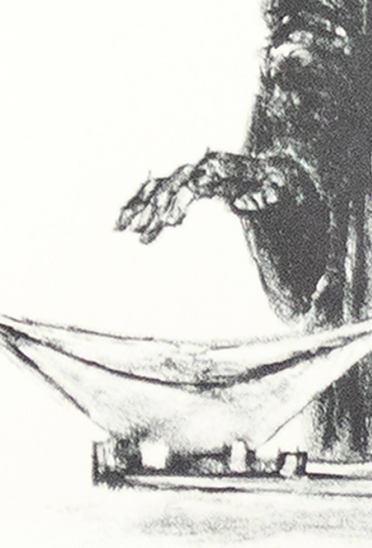 Joseph Hirsch - "Man with Scales," Original Black and White Lithograph ...