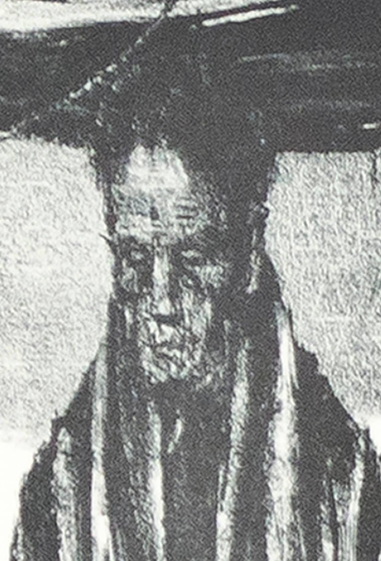 Joseph Hirsch - "Man with Scales," Original Black and White Lithograph ...