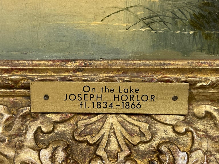 Joseph Horlor - Fine Victorian Oil Figure in Rowing Boat at Sunset on ...