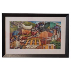 Joseph 'Jo' Lambert Cain Figurative Abstract of Dancers "Pink" 1950s ...