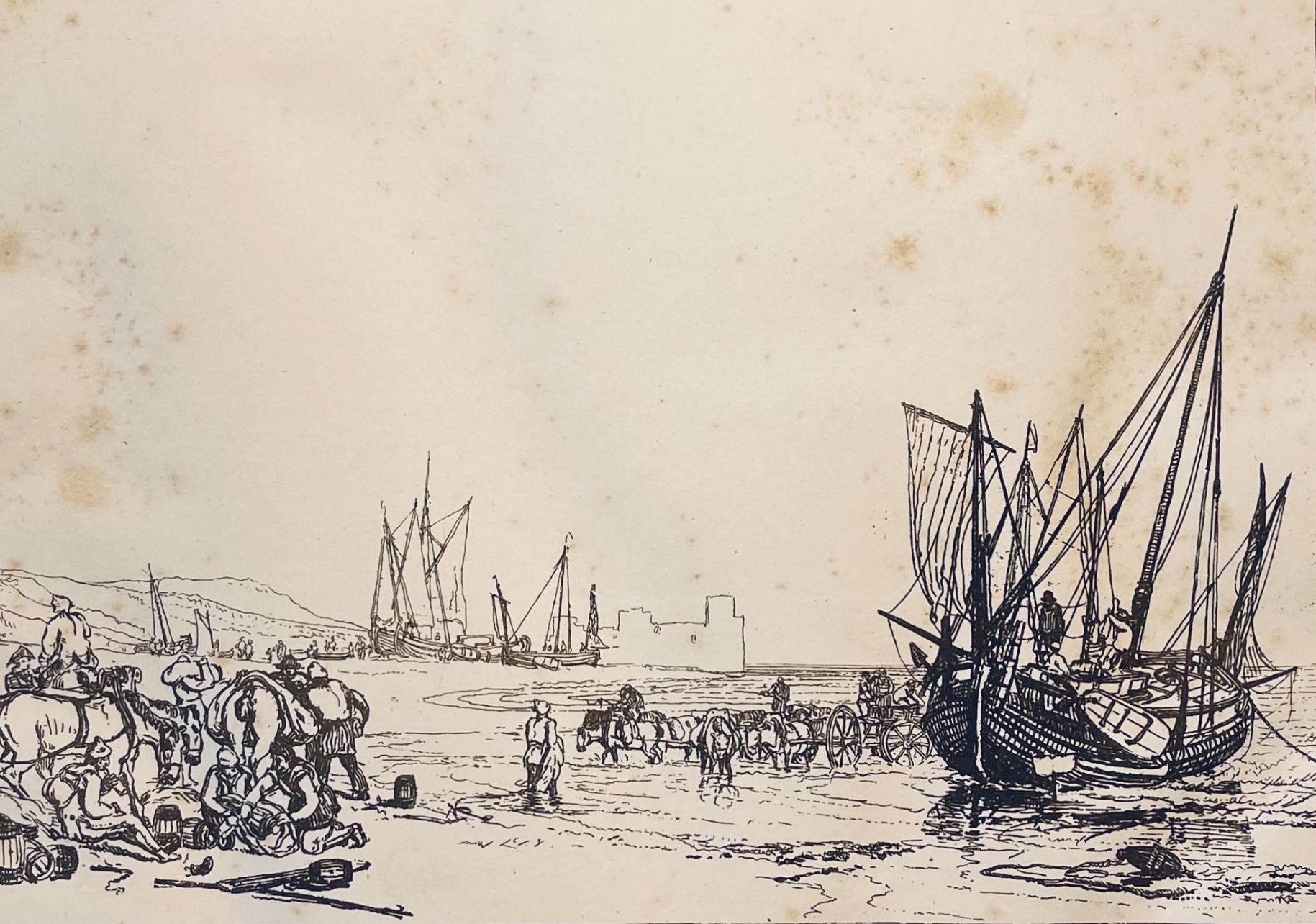 J. M. W. Turner, Smugglers, Flint Castle, Liber Studiorum (after) For ...