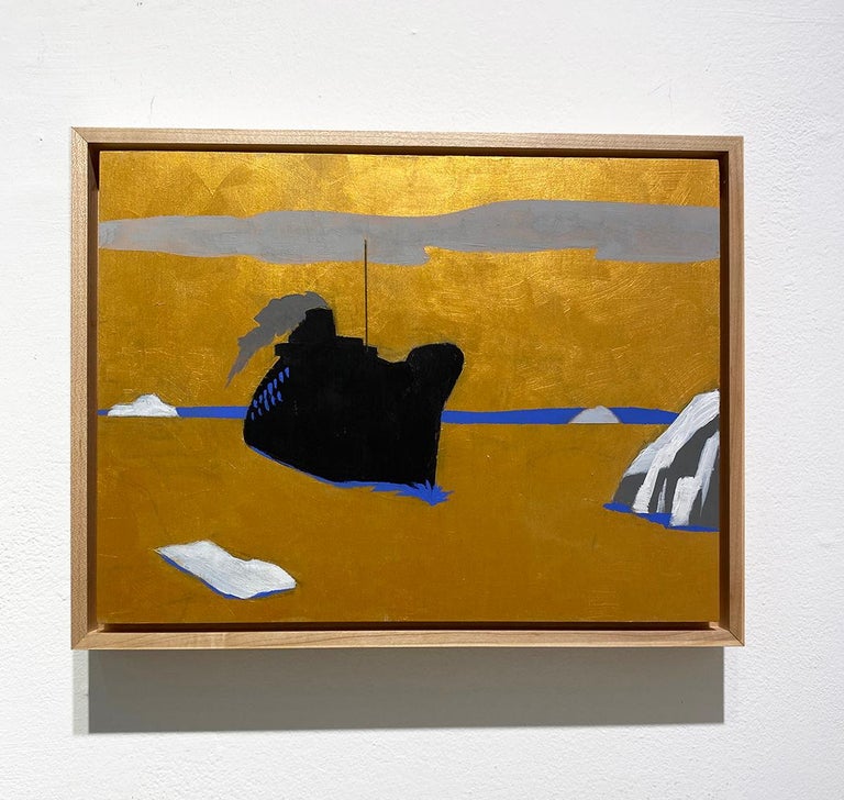 Joseph Maresca - All's Well: Graphic Black and Gold Painting of ...