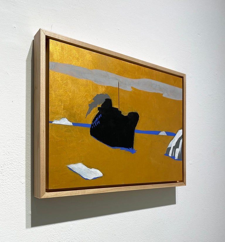 Joseph Maresca - All's Well: Graphic Black and Gold Painting of ...