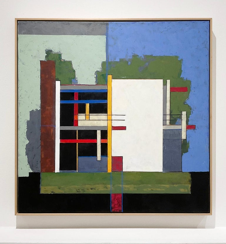 Joseph Maresca – Loos: Abstraktes geometrisches Gemälde, inspiriert von ...