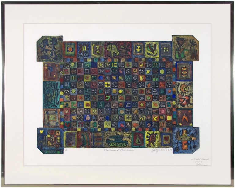 Joseph Rozman - 'Floorboard Plus Four' original collagraph signed by Joseph Rozman For Sale at ...