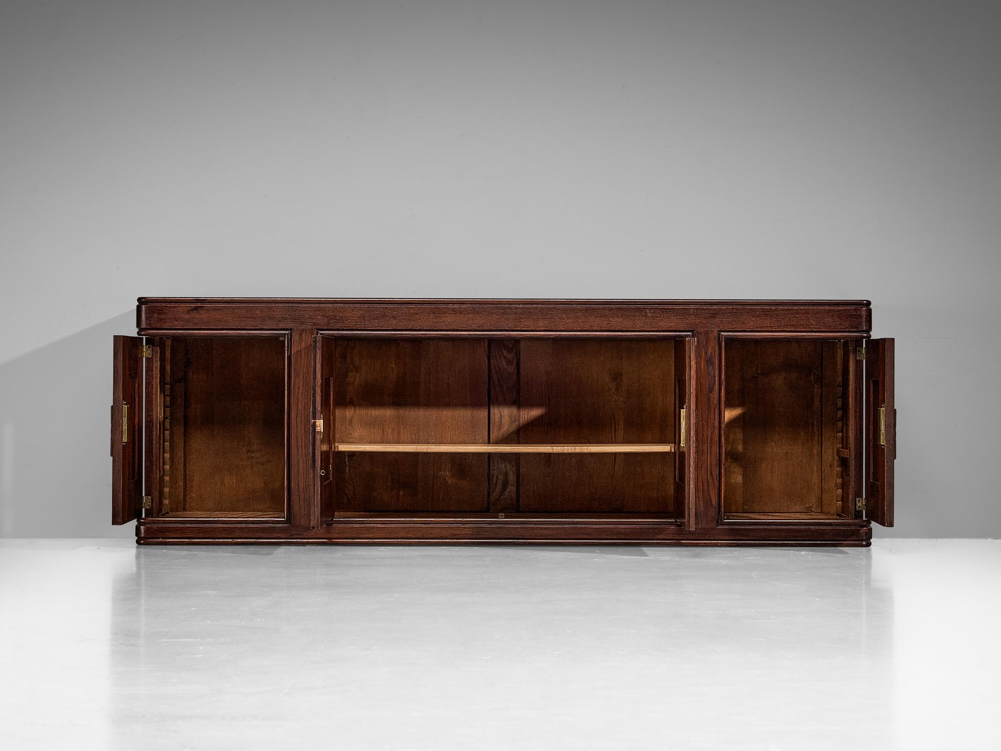 Joseph Savina Cabinet with Intricate Carvings in Oak For Sale at 1stDibs