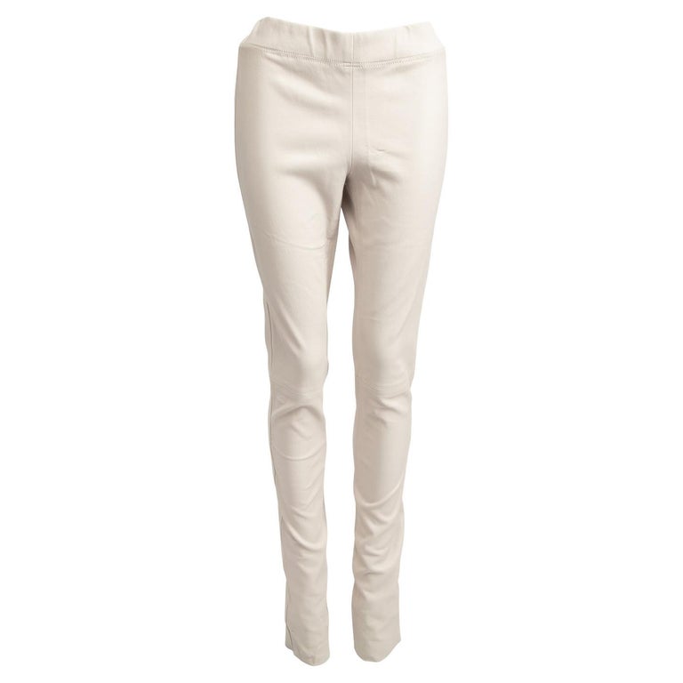 Joseph Women's Beige Leather Pants For Sale at 1stDibs