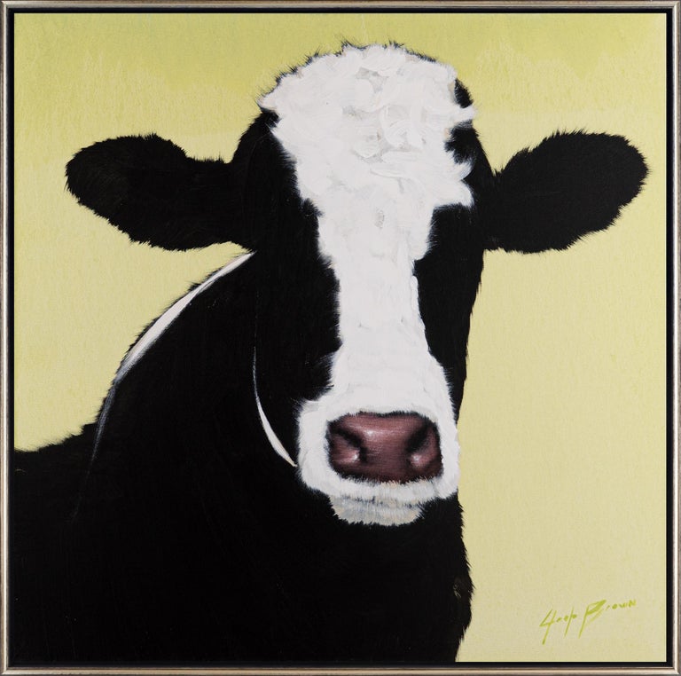 Joshua Brown - "Cow 1" Painterly Cow Portrait with Great Texture on ...