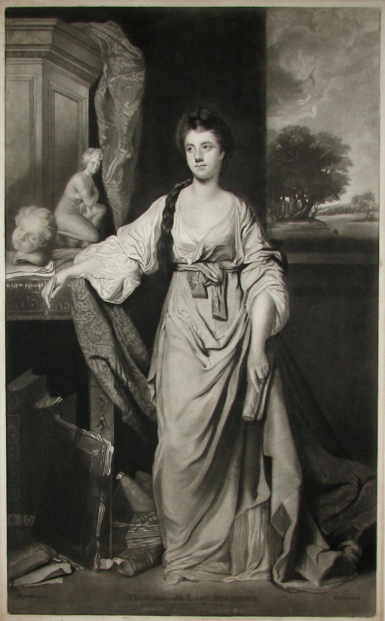 Lady Stanhope, englisches Mezzotinto-Porträt nach Sir Joshua Reynolds ...