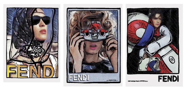 Joshua Vides - Signed and Numbered Art Print Set of 3 for Fendi "Torn ...