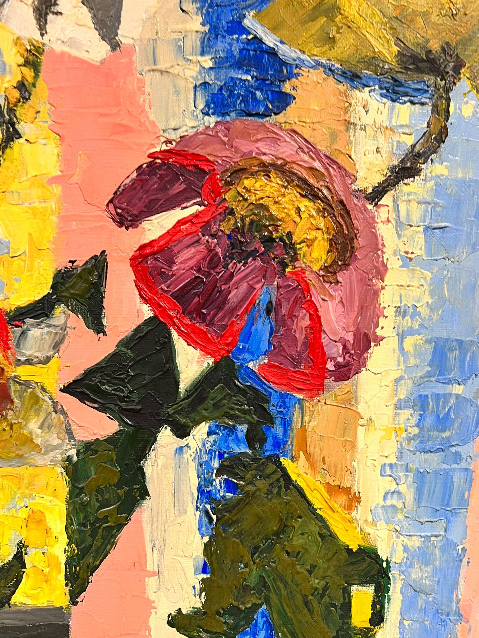 Josine Vignon - 1950s Cubist Flowers in Vase Original French Post ...