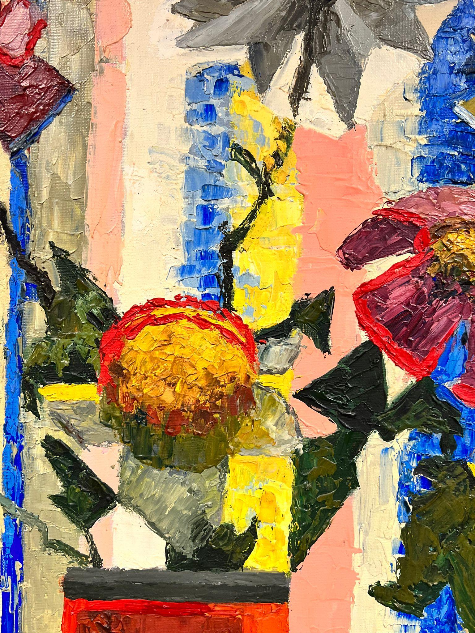 Josine Vignon - 1950s Cubist Flowers in Vase Original French Post ...