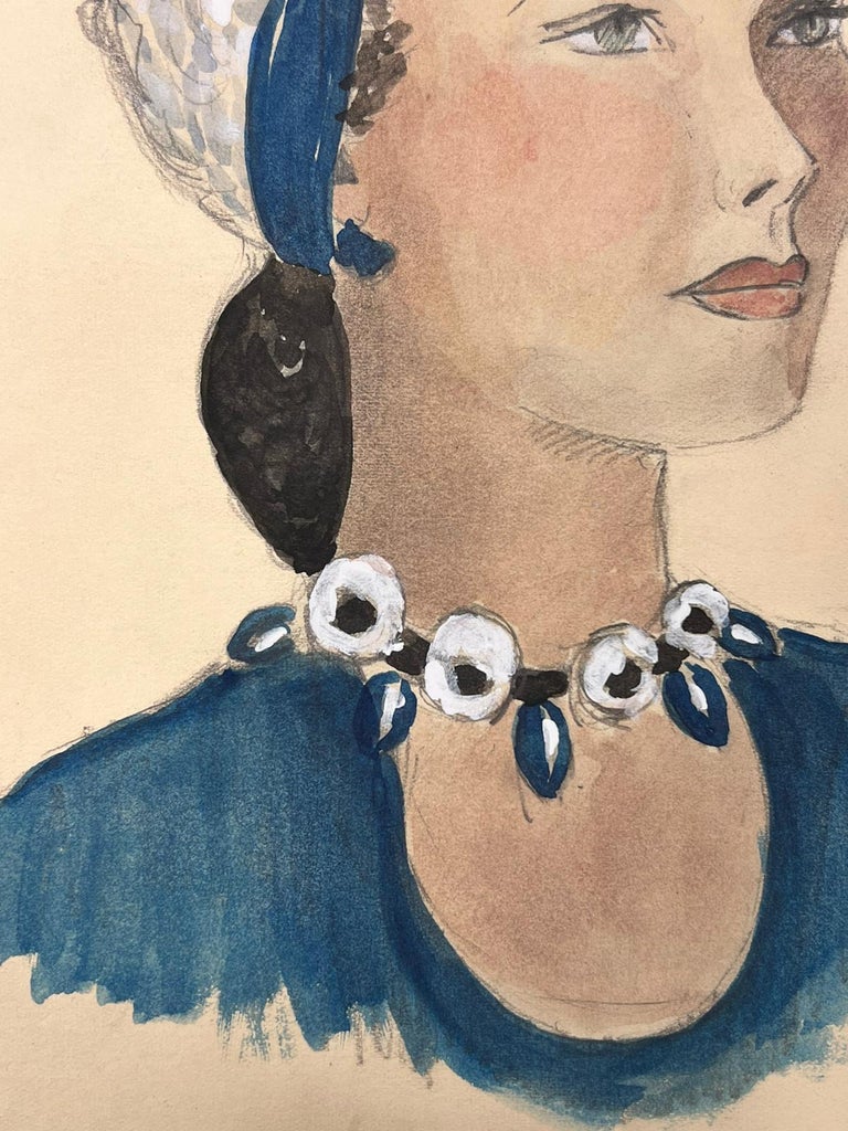 Josine Vignon - 1950’s Fashion Illustration Original Painting Of A ...